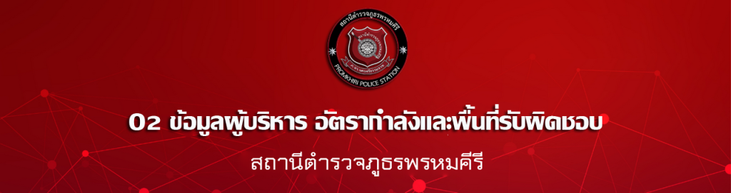 O2 ข้อมูลผู้บริหาร อัตรากำลัง และพื้นที่รับผิดชอบ2568 - สถานีตำรวจภูธรพรหมคีรี